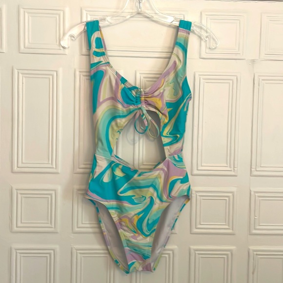 Swim | 6s Inspired Swimsuit Front And Back Cutout Design Clasp Back For ...